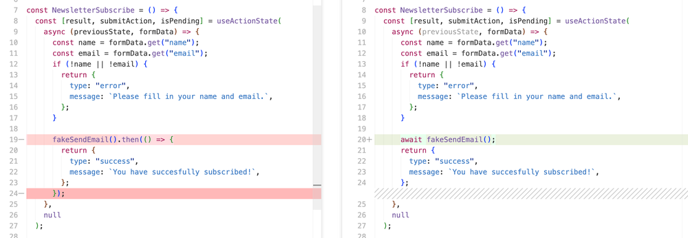 Building a simple form in React - before and after React 19