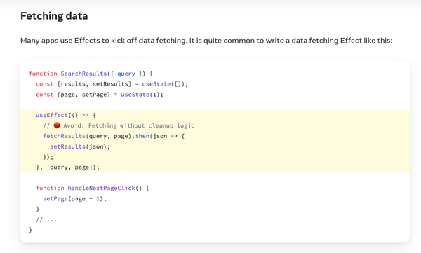 Data fetching with useEffect - why you should go straight to react ... Data fetching with useEffect - why you should go straight to react ...